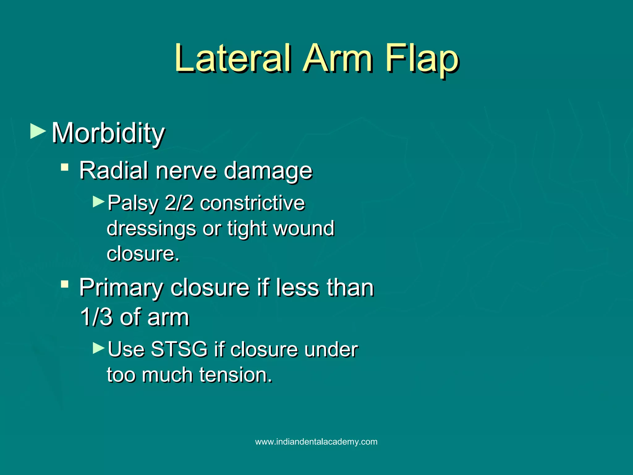 Micro vascular free flaps used in head and neck reconstruction ...