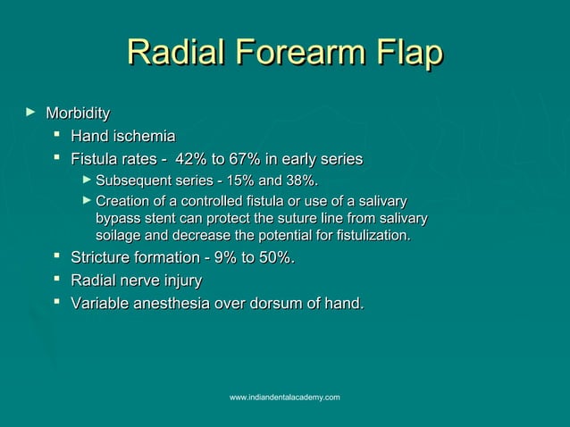 Micro vascular free flaps used in head and neck reconstruction ...