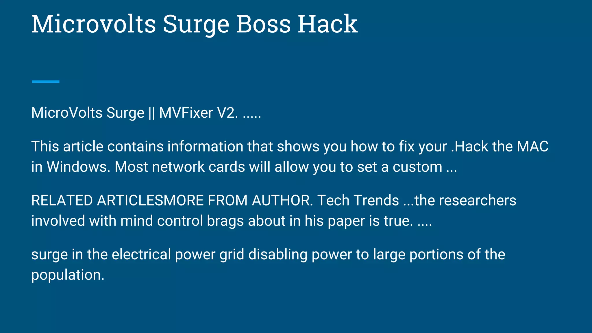 Microvolts surge boss hack | PPT