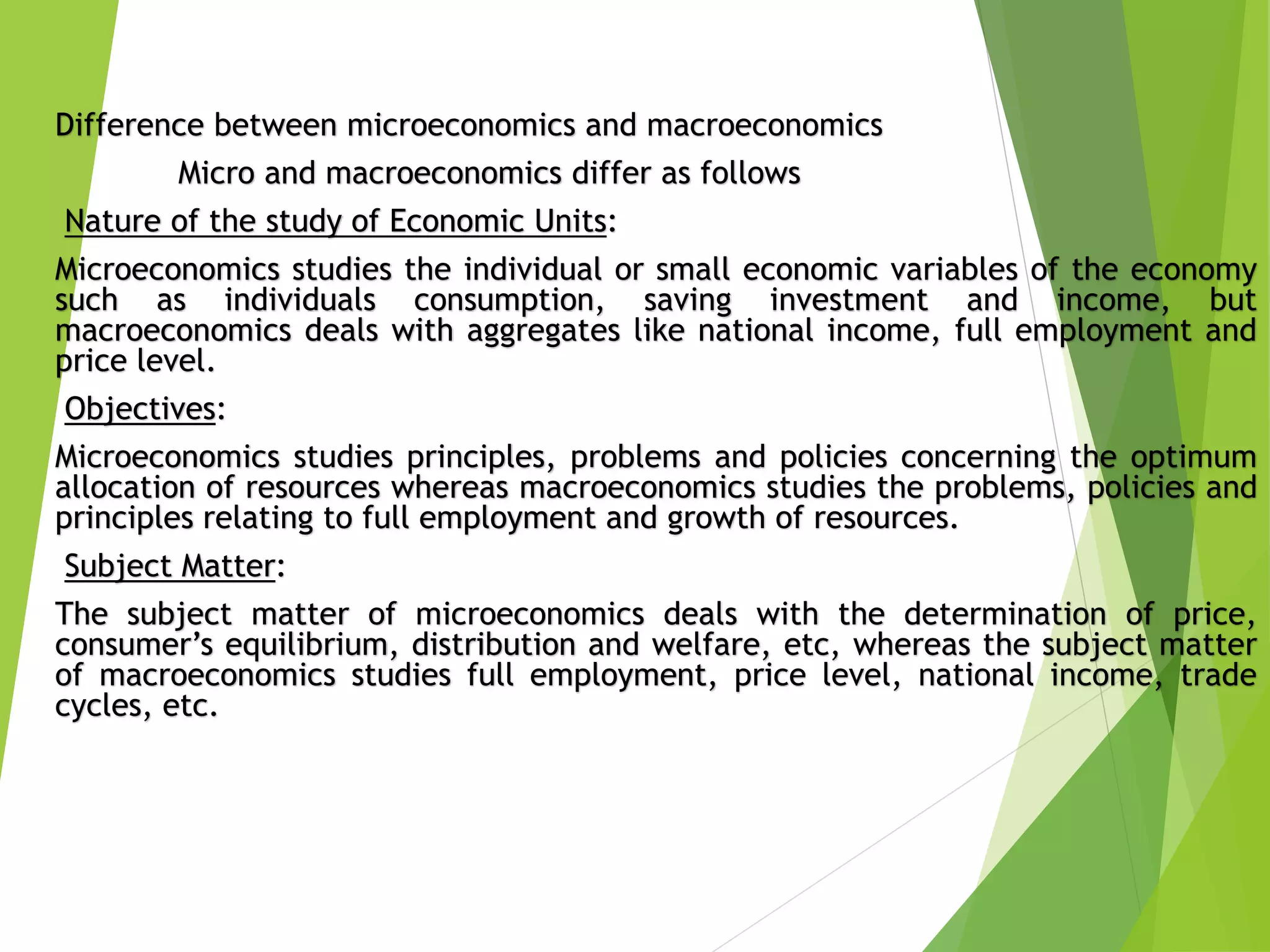 Micro vs macro economics | PPTX