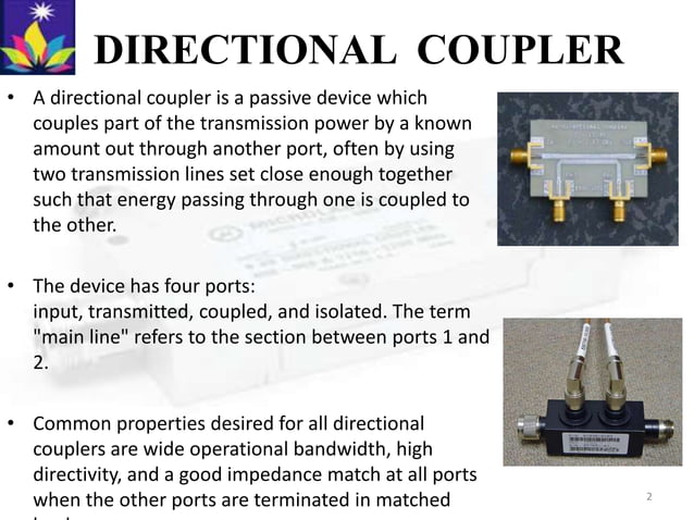 Microwave- directional coupler paramets & applications | PPTX | Digital Audio | Computer ...