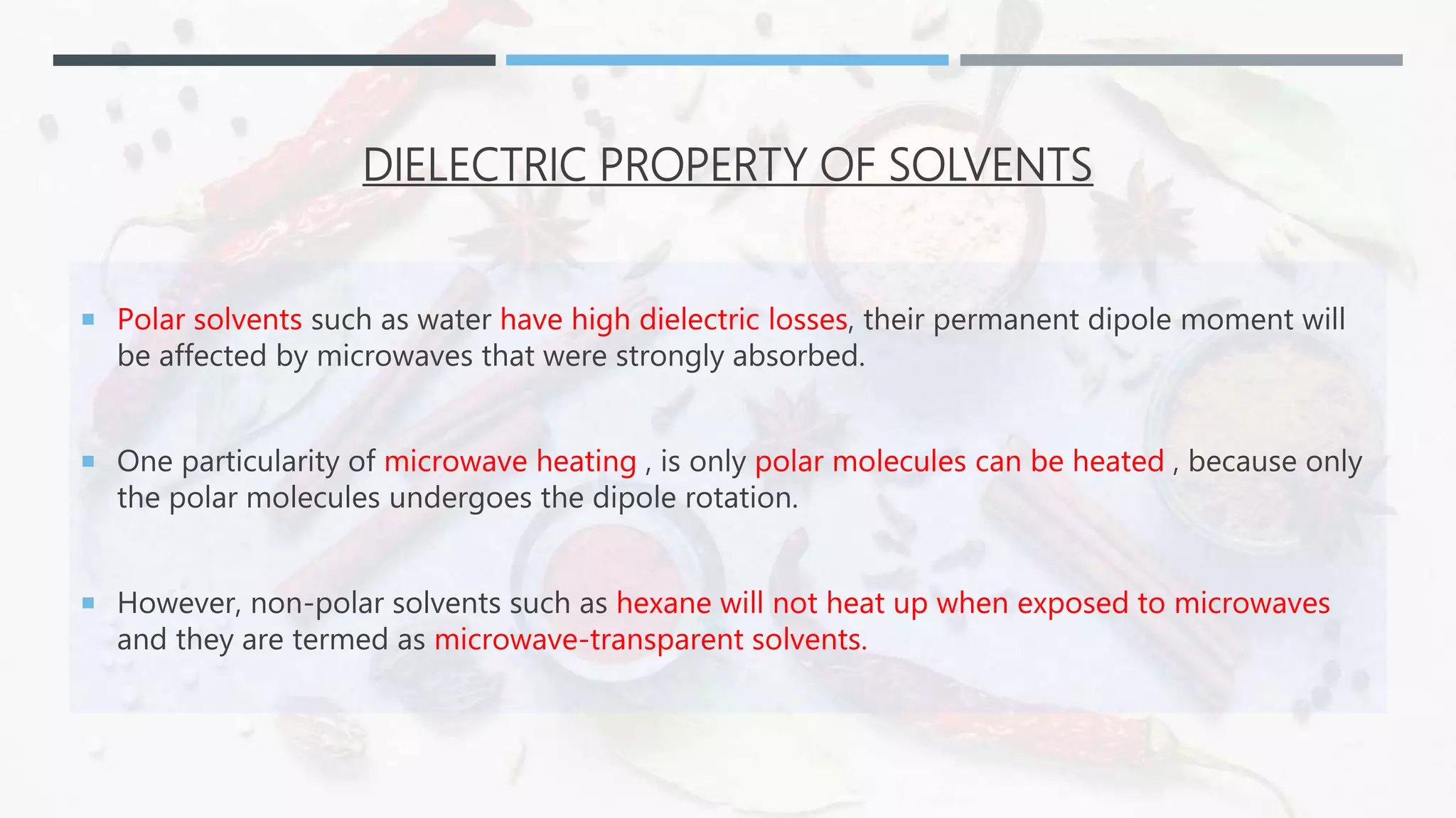 Microwave assisted extraction of spice oleoresins and oils | PPTX