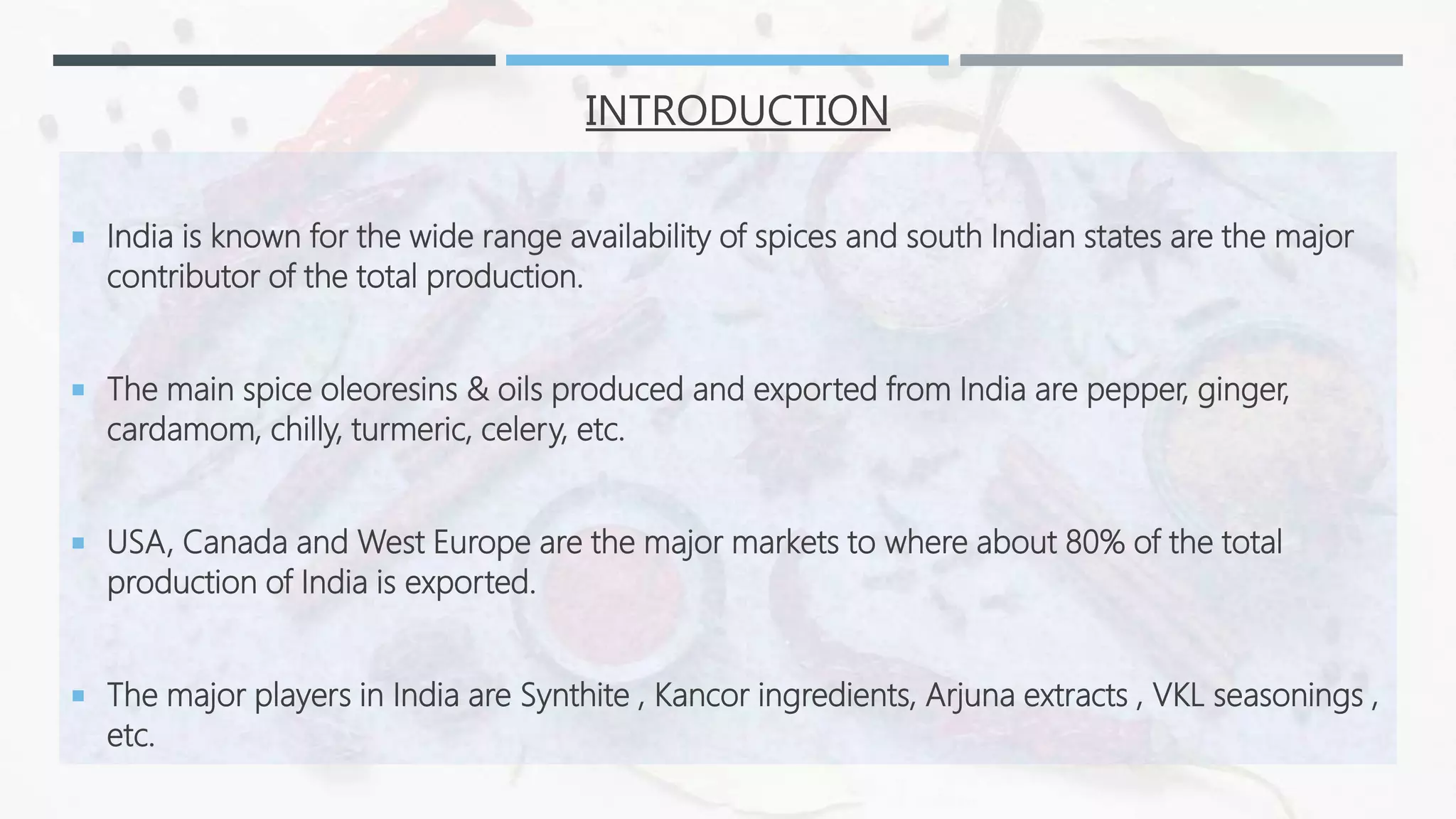 Microwave assisted extraction of spice oleoresins and oils | PPTX
