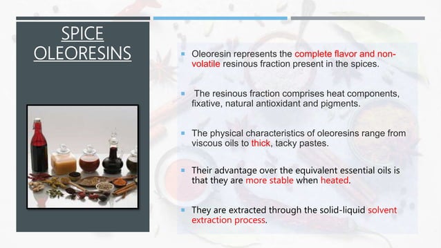 Microwave assisted extraction of spice oleoresins and oils | PPT