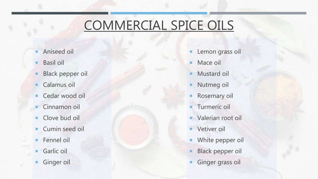 Microwave assisted extraction of spice oleoresins and oils | PPT