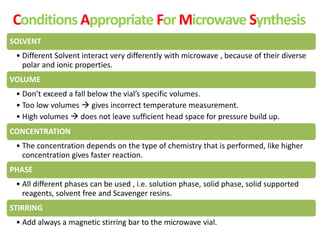 Microwave assisted organic synthesis | PPTX