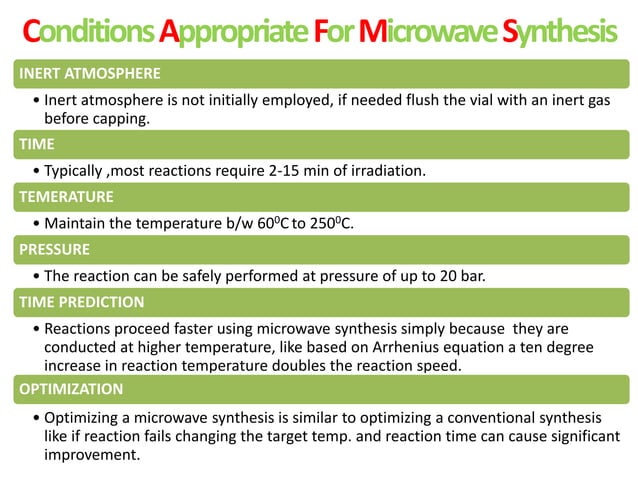 Microwave assisted organic synthesis | PPTX