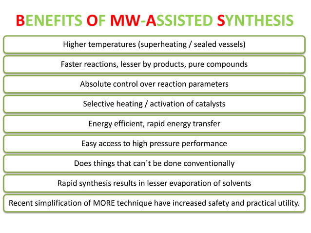 Microwave assisted organic synthesis | PPTX