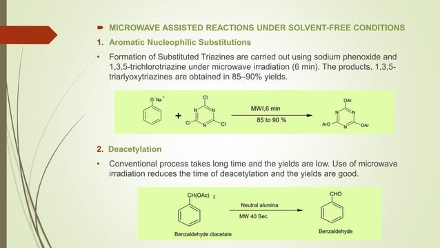 Microwave assisted reactions | PPTX | Chemistry | Science