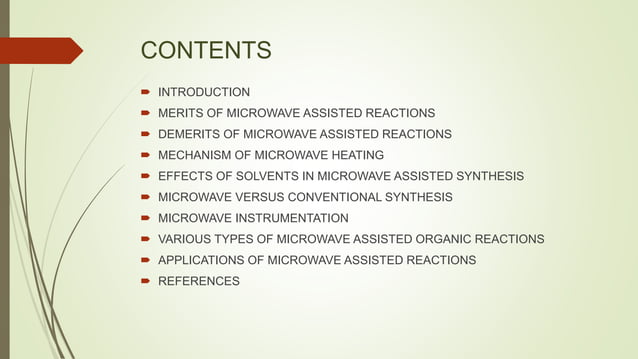 Microwave assisted reactions | PPTX | Chemistry | Science