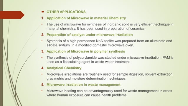Microwave assisted reactions | PPTX | Chemistry | Science