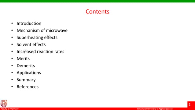 Microwave assisted synthesis | PPTX | Chemistry | Science