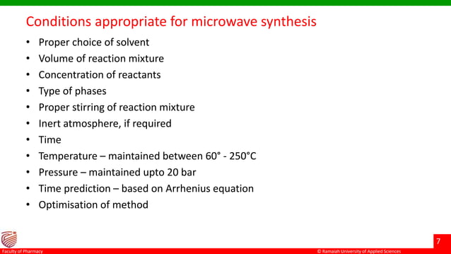 Microwave assisted synthesis | PPTX | Chemistry | Science