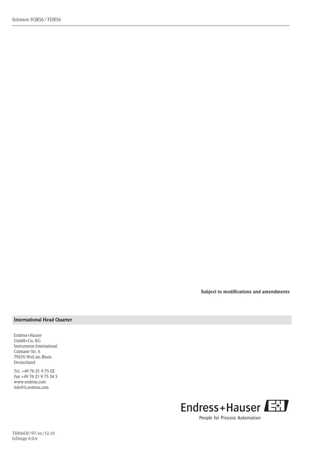 Microwave barrier- Soliwave FQR56/FDR56 | PDF