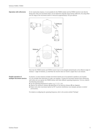 Microwave barrier- Soliwave FQR56/FDR56 | PDF