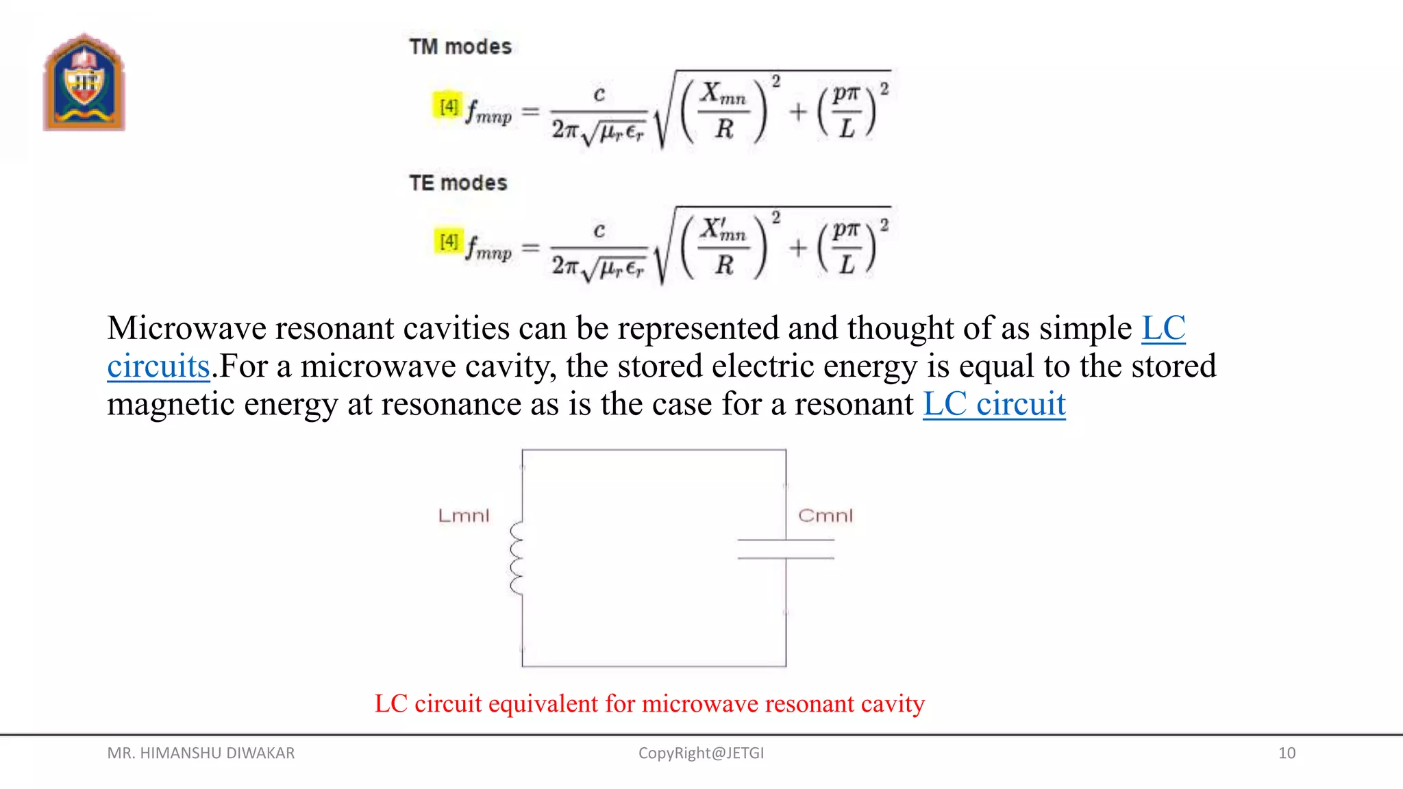 Microwave cavity 1st 4 | PPTX