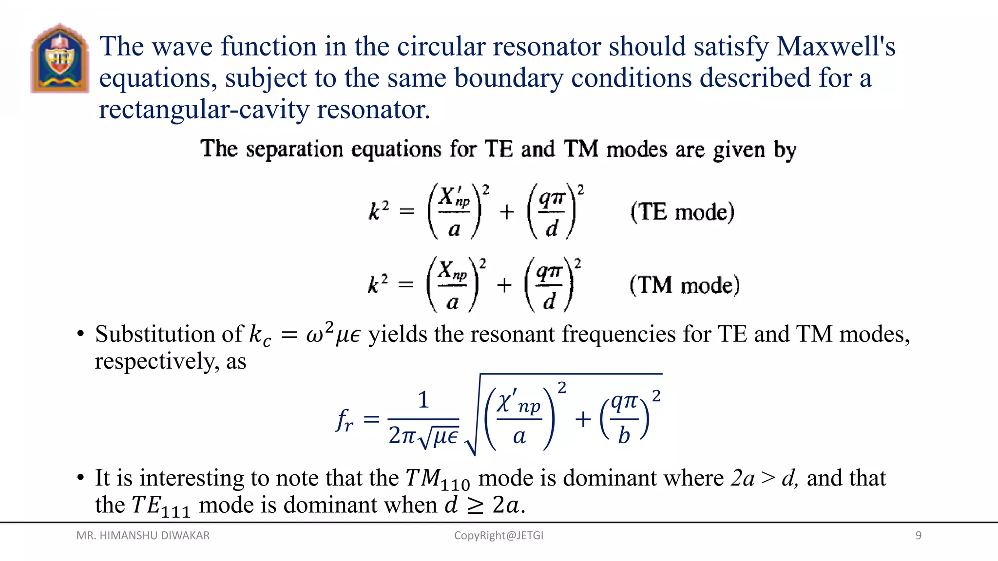 Microwave cavity 1st 4 | PPTX