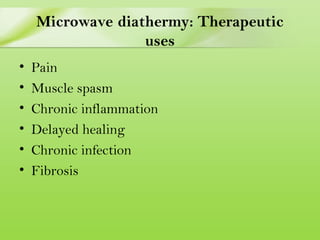 MICROWAVE DIATHERMY for diagnostic and therapeutic equipments - ii | PPT
