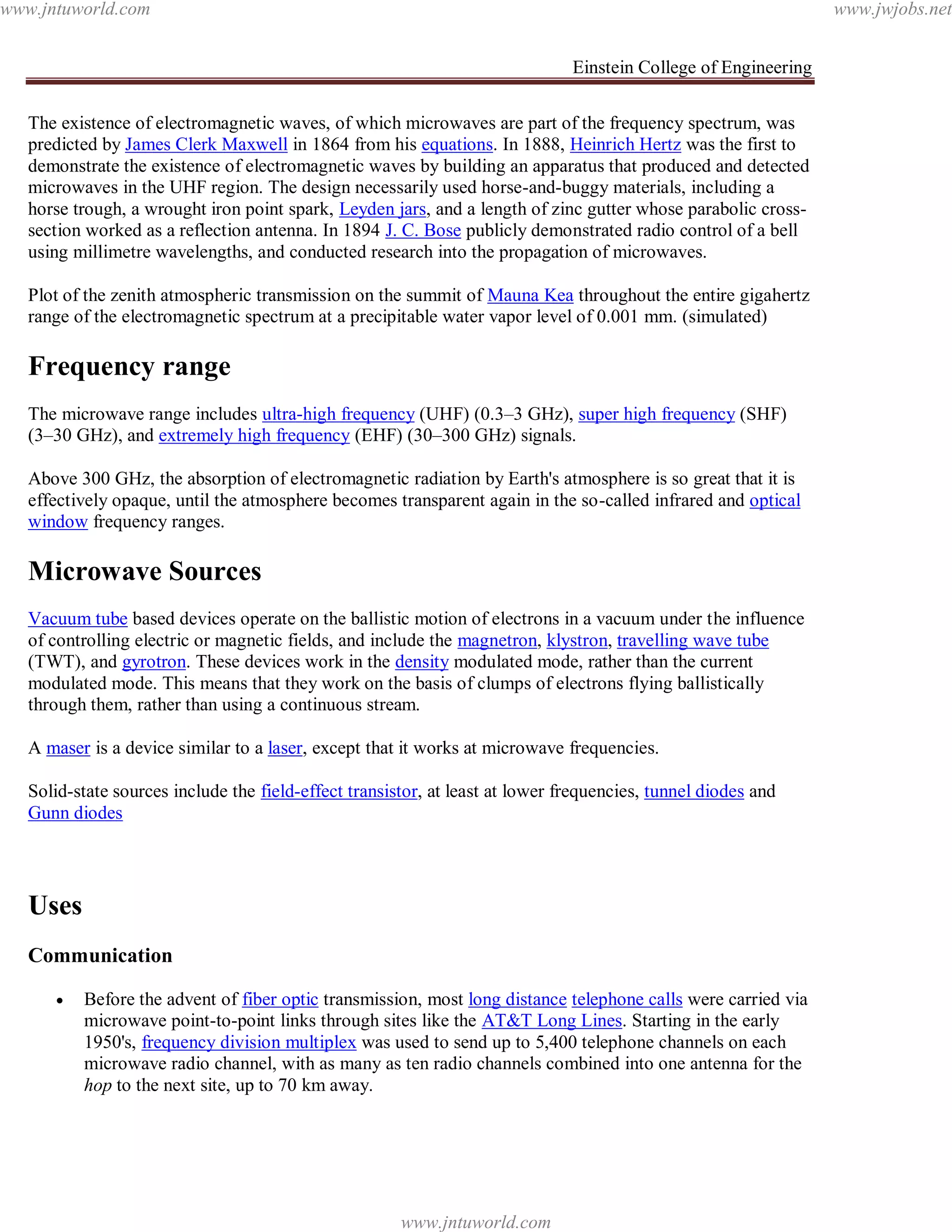 Microwave engineering jwfiles | PDF