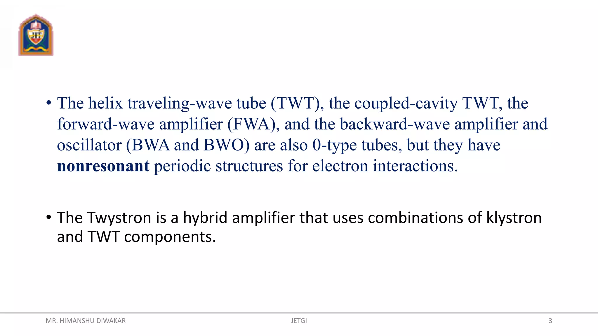 Microwave linear beam 31 | PPTX