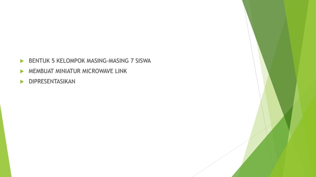 Materi Dasar-dasar teknik jaringan Microwave Link. | PPTX