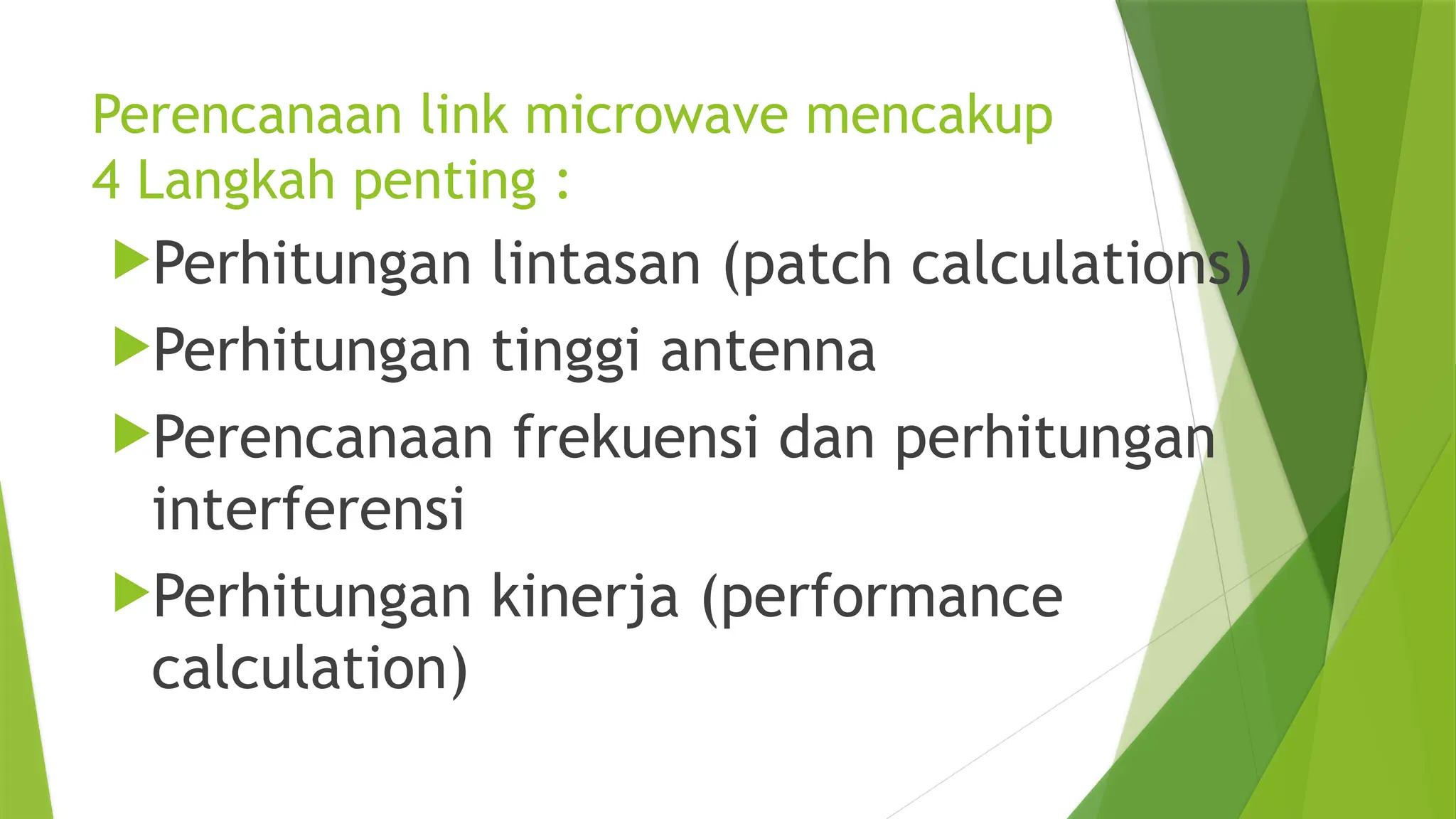 memahami teknologi komunikasi jaringan microwavelink | PPTX