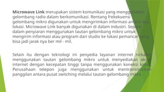 memahami teknologi komunikasi jaringan microwavelink | PPTX