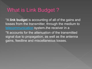 Microwave link budget | PPTX