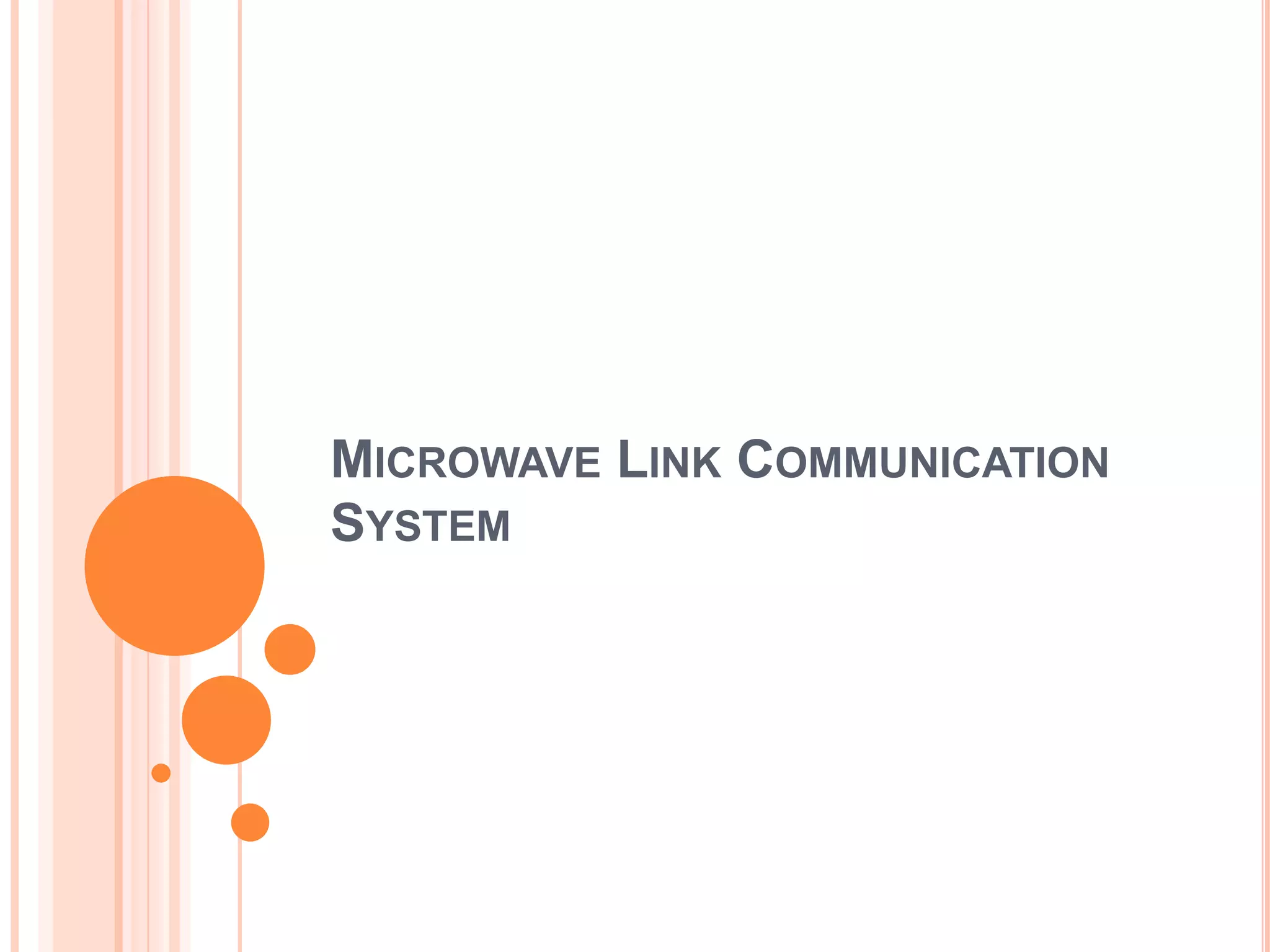 Microwave link communication system | PPT