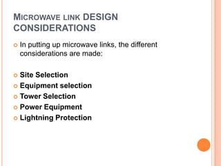 Microwave link communication system | PPT