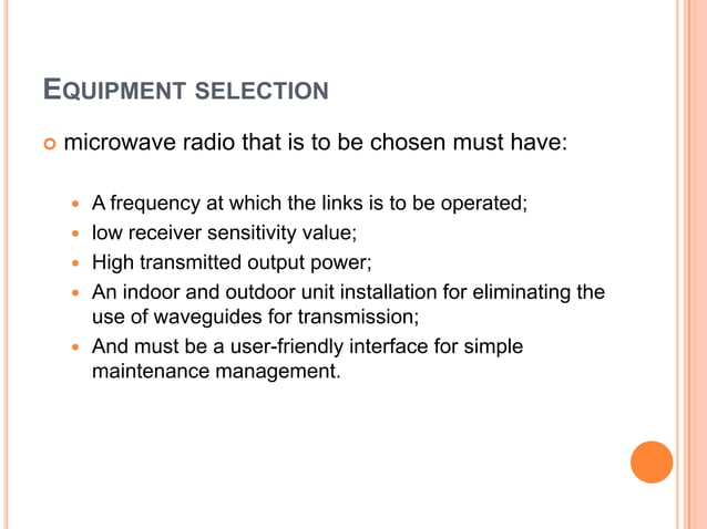 Microwave link communication system | PPT
