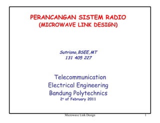 Microwave link design versi bhs.ind