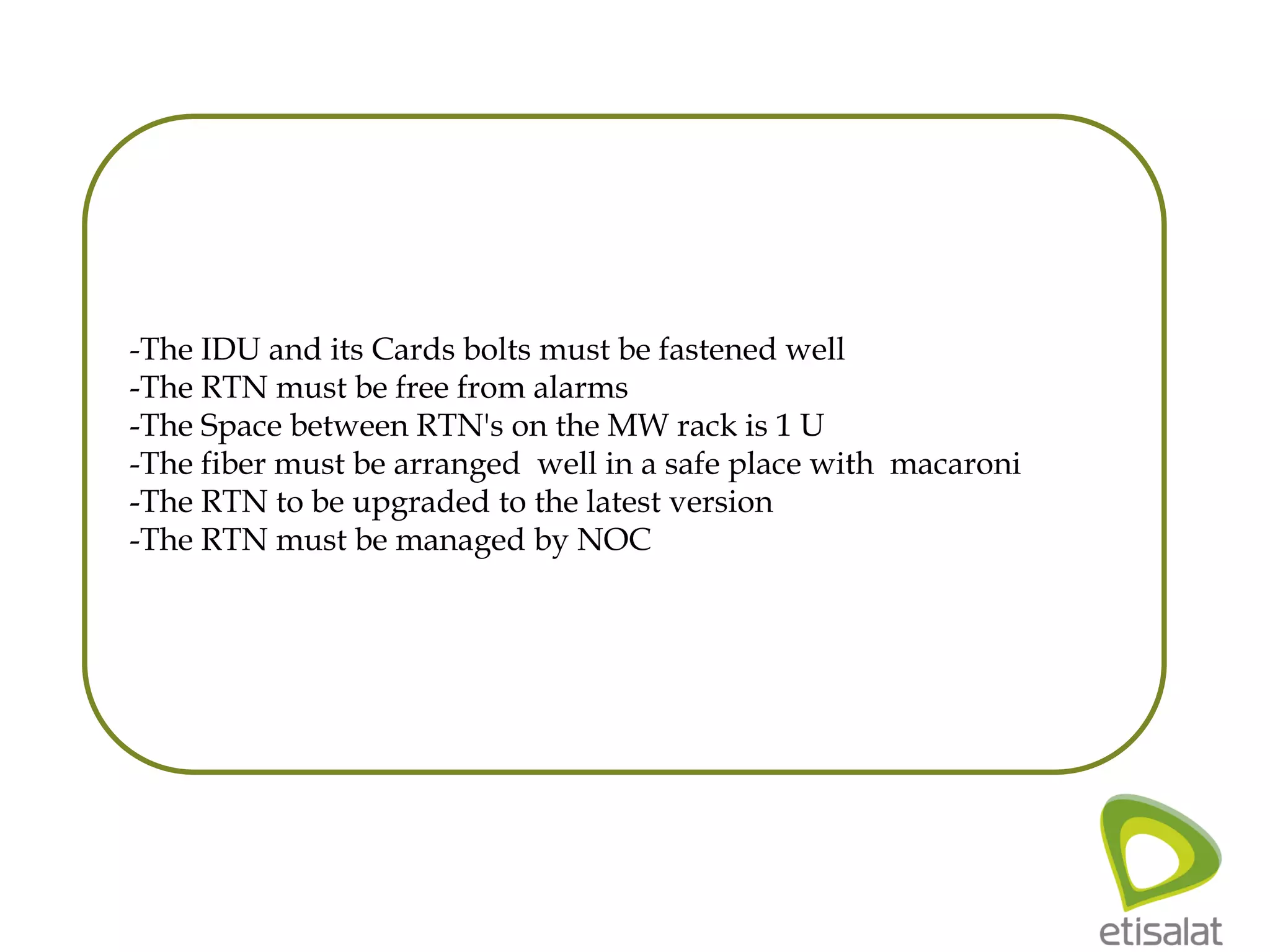 Microwave Links Correct Installation at Telecom Site | PDF