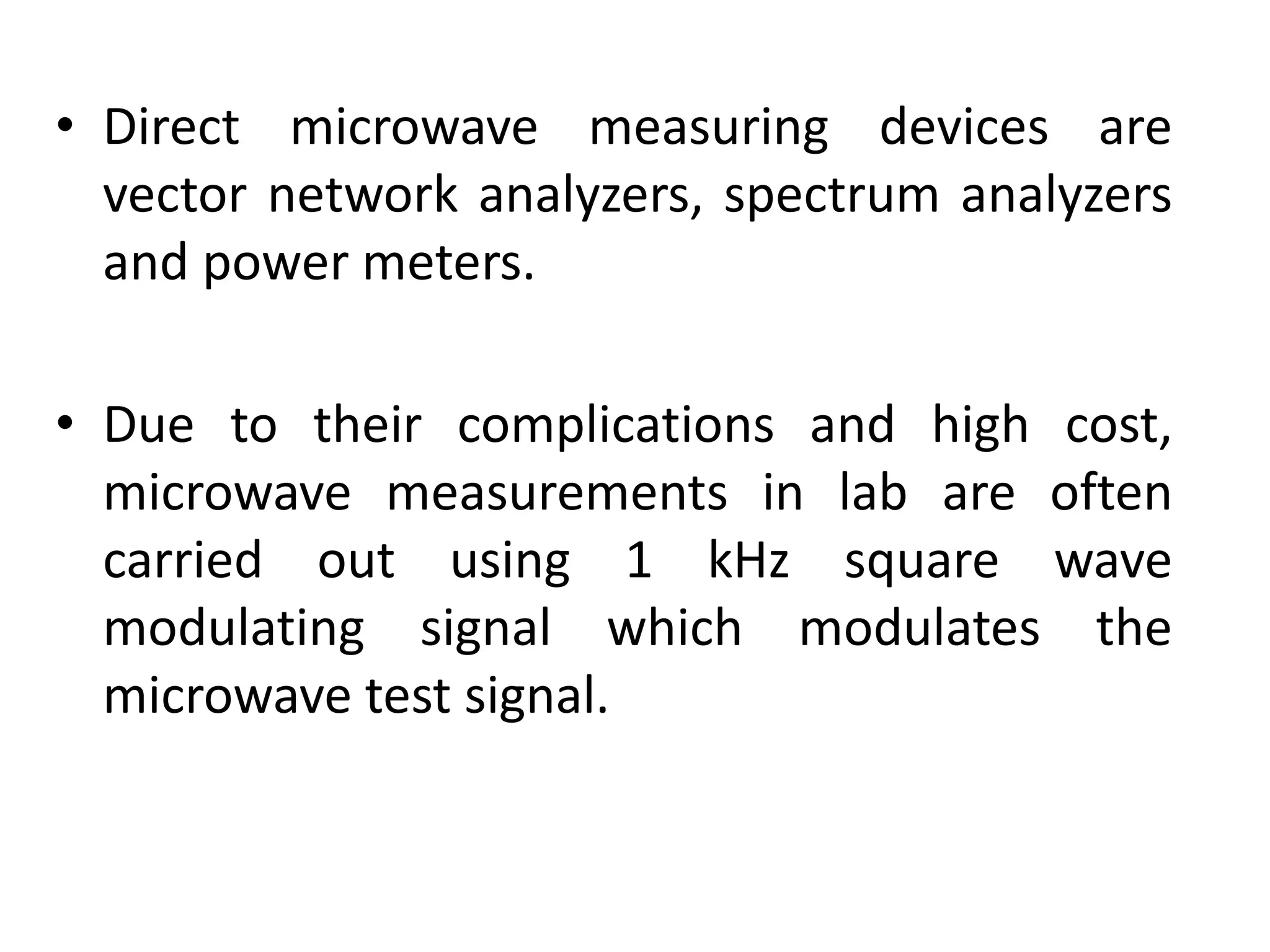 Microwave measurements in detail | PPTX
