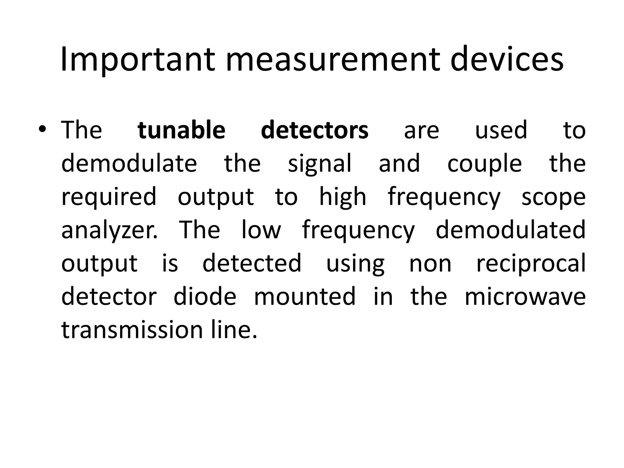 Microwave measurements in detail | PPTX