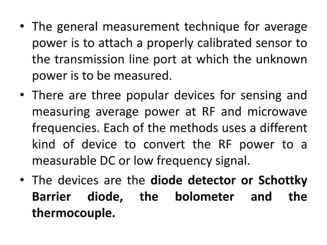 Microwave measurements in detail | PPTX | Physics | Science