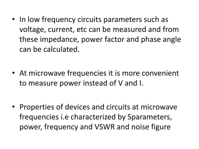 Microwave measurements in detail | PPTX | Physics | Science