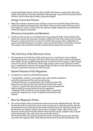 Microwave oven | DOCX