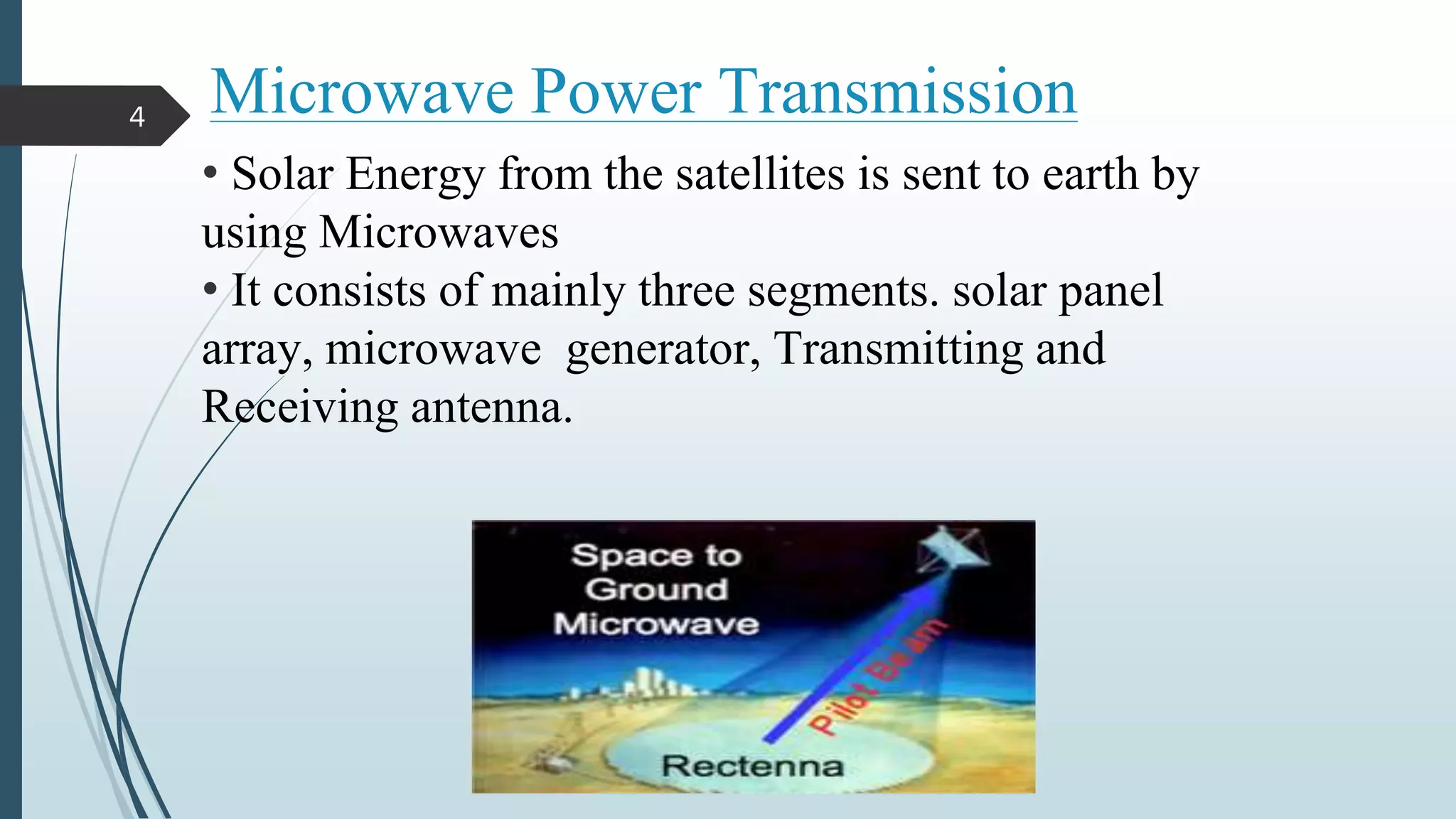 Microwave power transmission via solar power satellite | PPTX