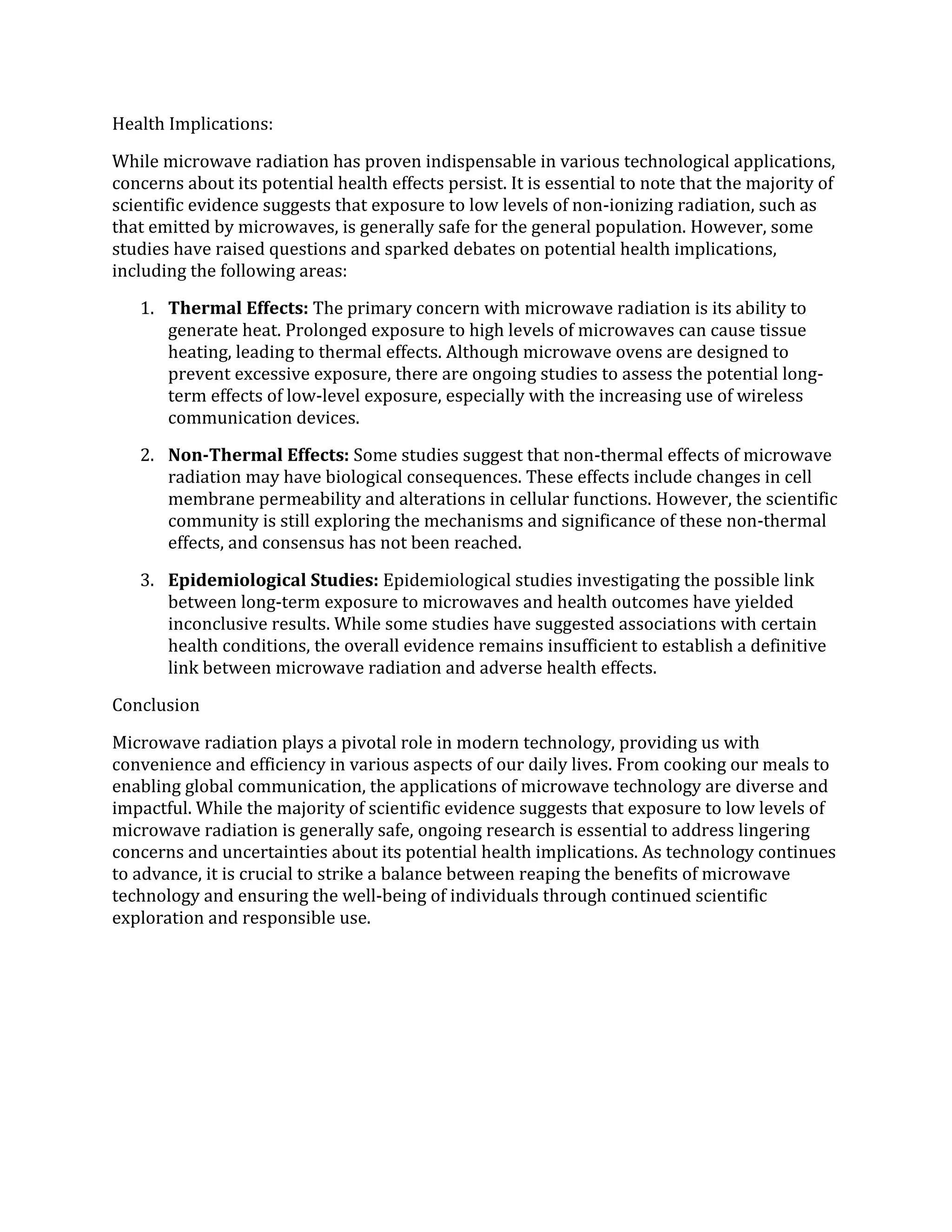 Microwave Radiation Its Role in Modern Technology and Health ...
