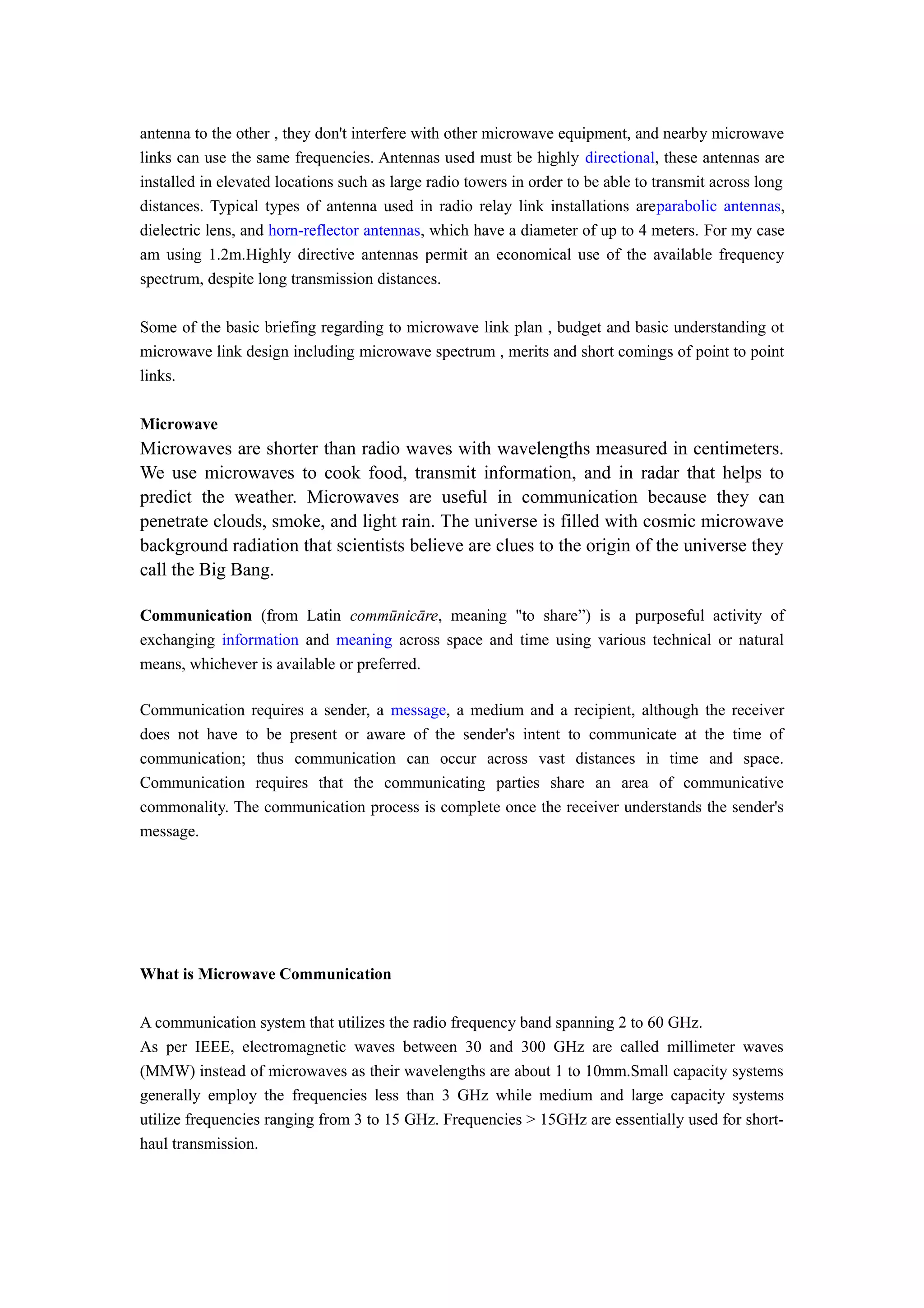 Microwave radio link design | DOC