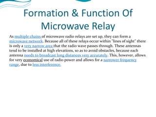 Microwave radio relay systems | PPT | Computer Networking | Computing