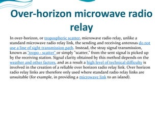 Microwave radio relay systems | PPT | Computer Networking | Computing