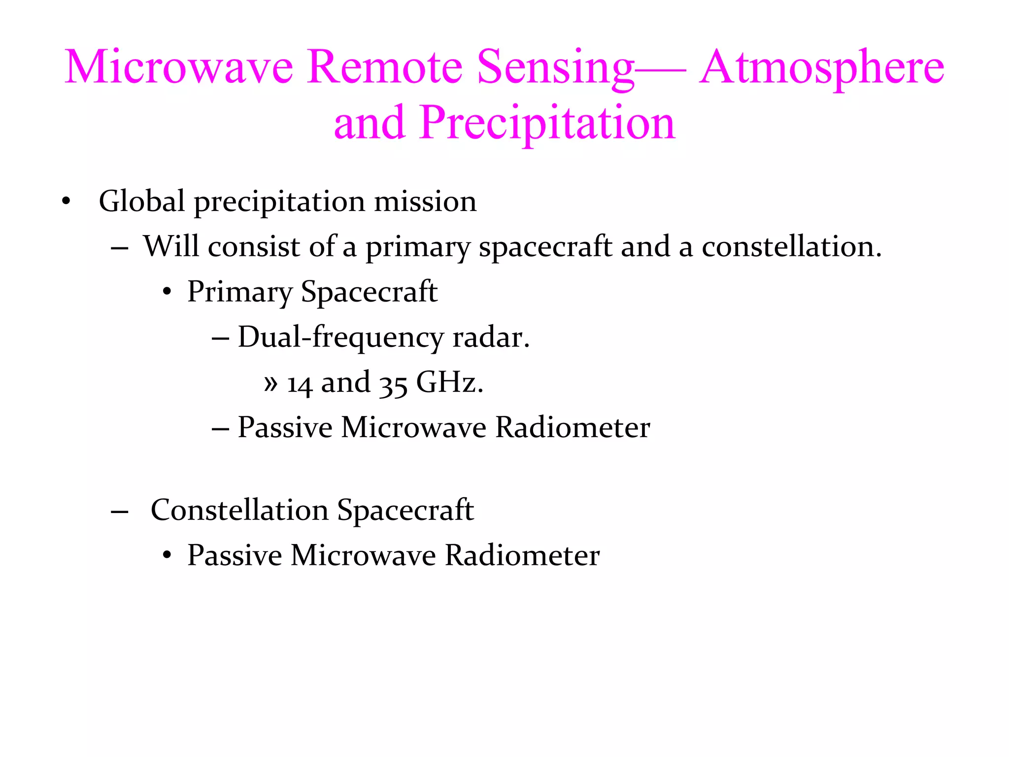 Microwave remote sensing | PPT