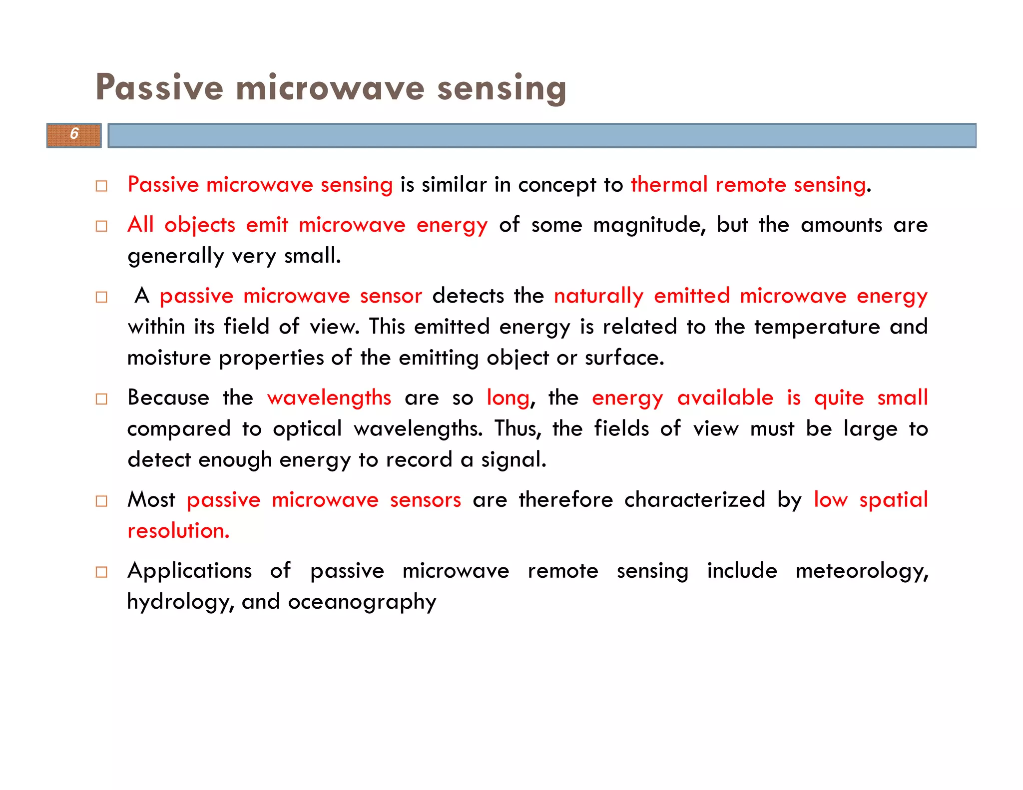 Microwave remote sensing | PDF