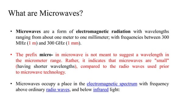 Microwaves and it's applications | PPTX | Physics | Science