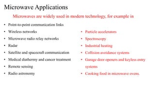Microwaves and it's applications | PPTX