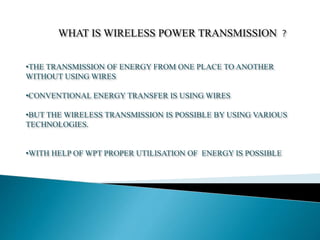 Microwave wireless power transmission system | PPTX