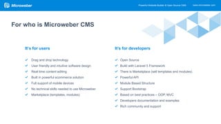 Microweber CMS Presentation - 2019 | PPSX