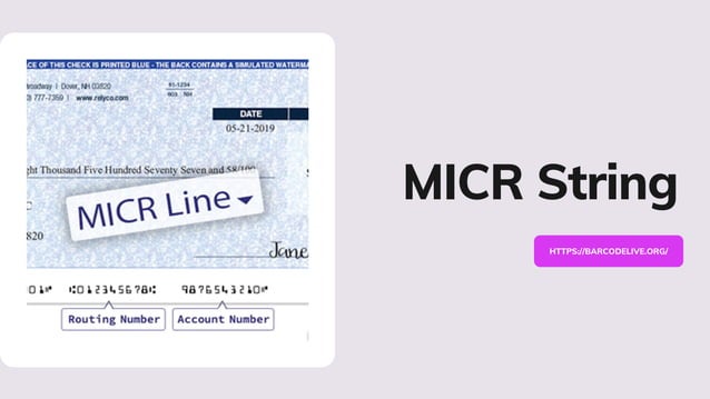 What is MICR string? How does it work? [A Complete Guide] | PDF